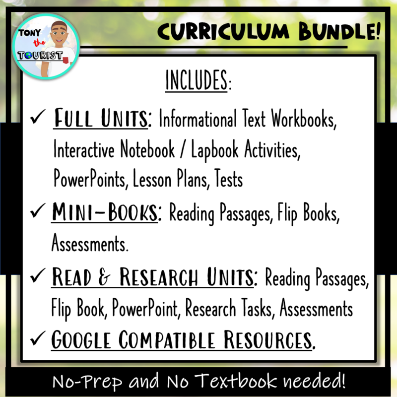 Social Studies Full-Year Curriculum Bundle (Grades 4 & 5). No Prep ...